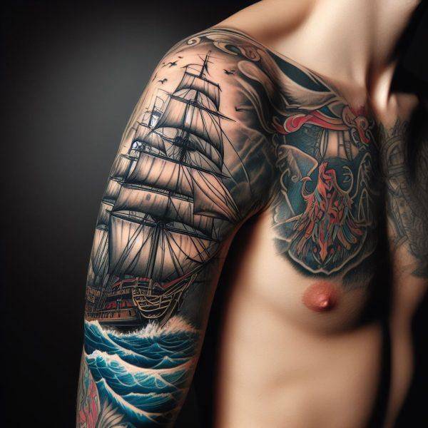Traditional Ship - Your Own Tattoo Design: Custom Designs Crafted for ...