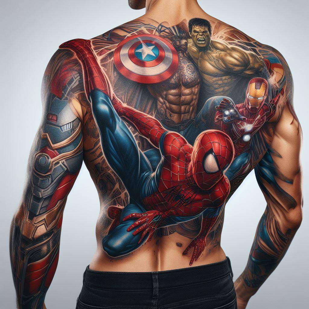 Marvel Tattoo: Unleashing Your Inner Superhero - Your Own Tattoo Design ...