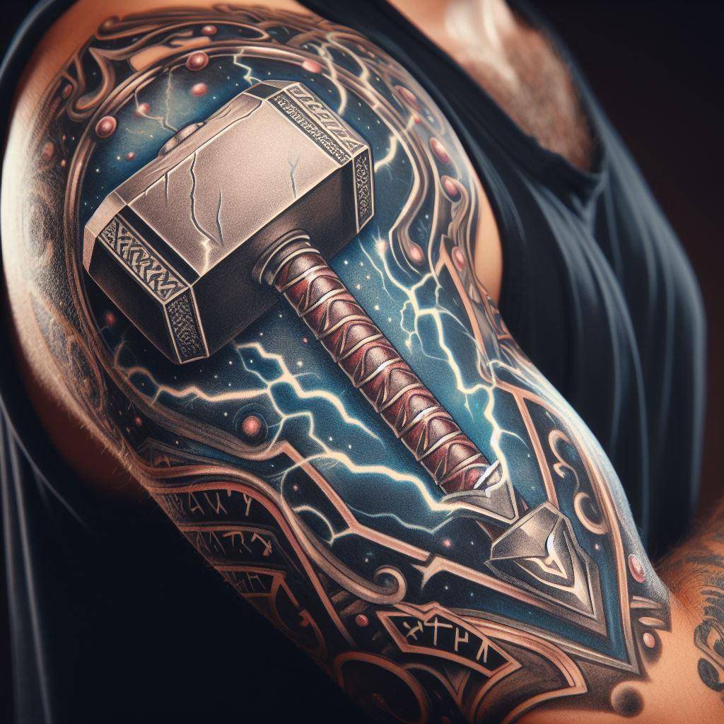 Thors Hammer Tattoo: Harness the Power of Mjölnir - Your Own Tattoo ...