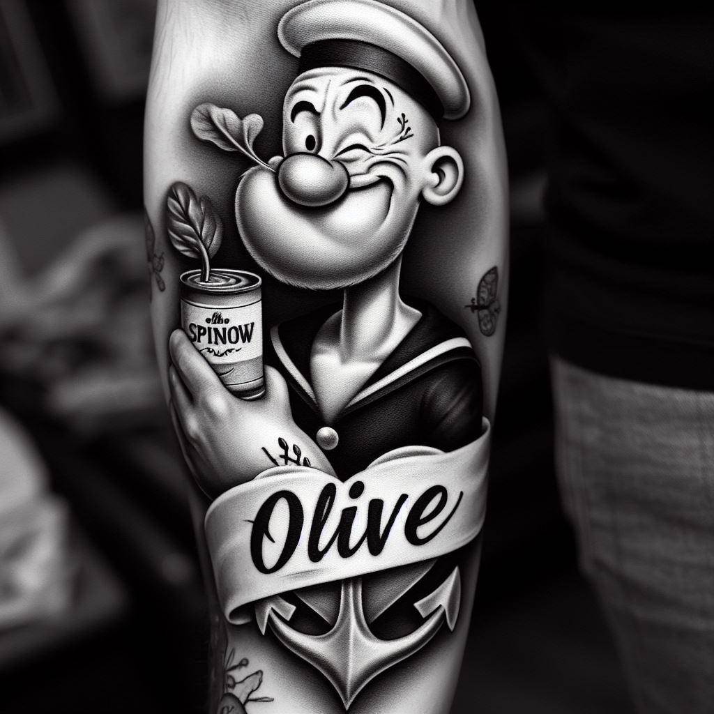 Popeye Tattoo: Sail into Inked Strength and Character - Your Own Tattoo ...
