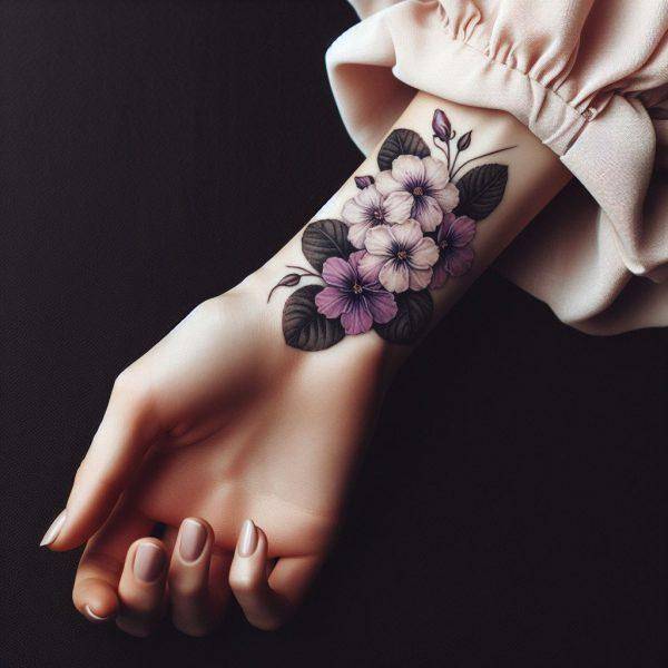 African Violet Flower - Your Own Tattoo Design: Custom Designs Crafted ...